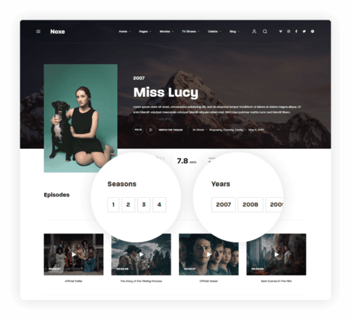 Noxe - Movie Studios, Filmmakers & Movie Theme | Gloria Themes