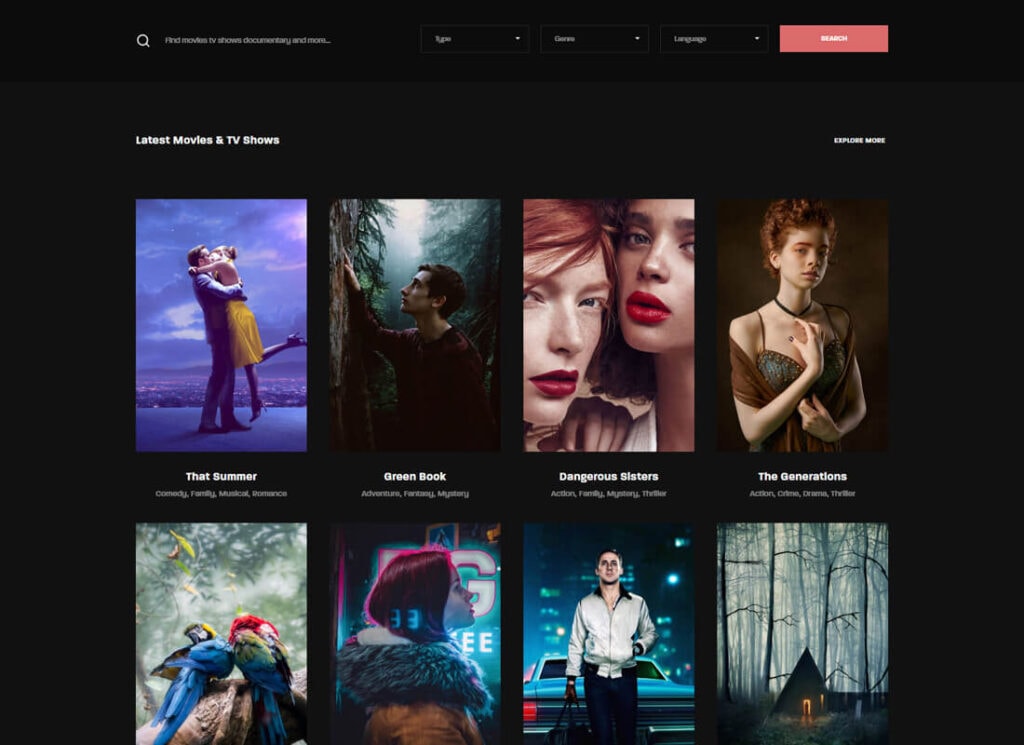 Noxe - Movie Studios, Filmmakers & Movie Theme | Gloria Themes